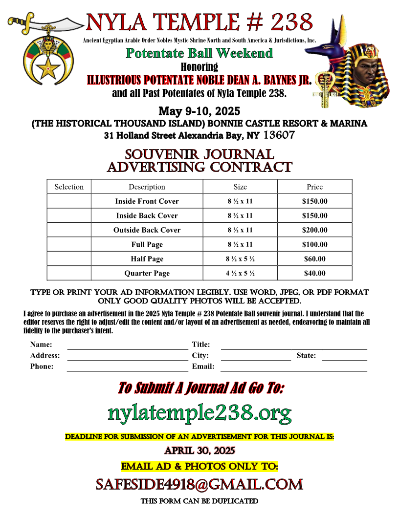 NYLA Temple #238 Annual Potentate Ball